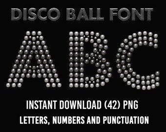 Disco Ball Bubble Letters - Etsy