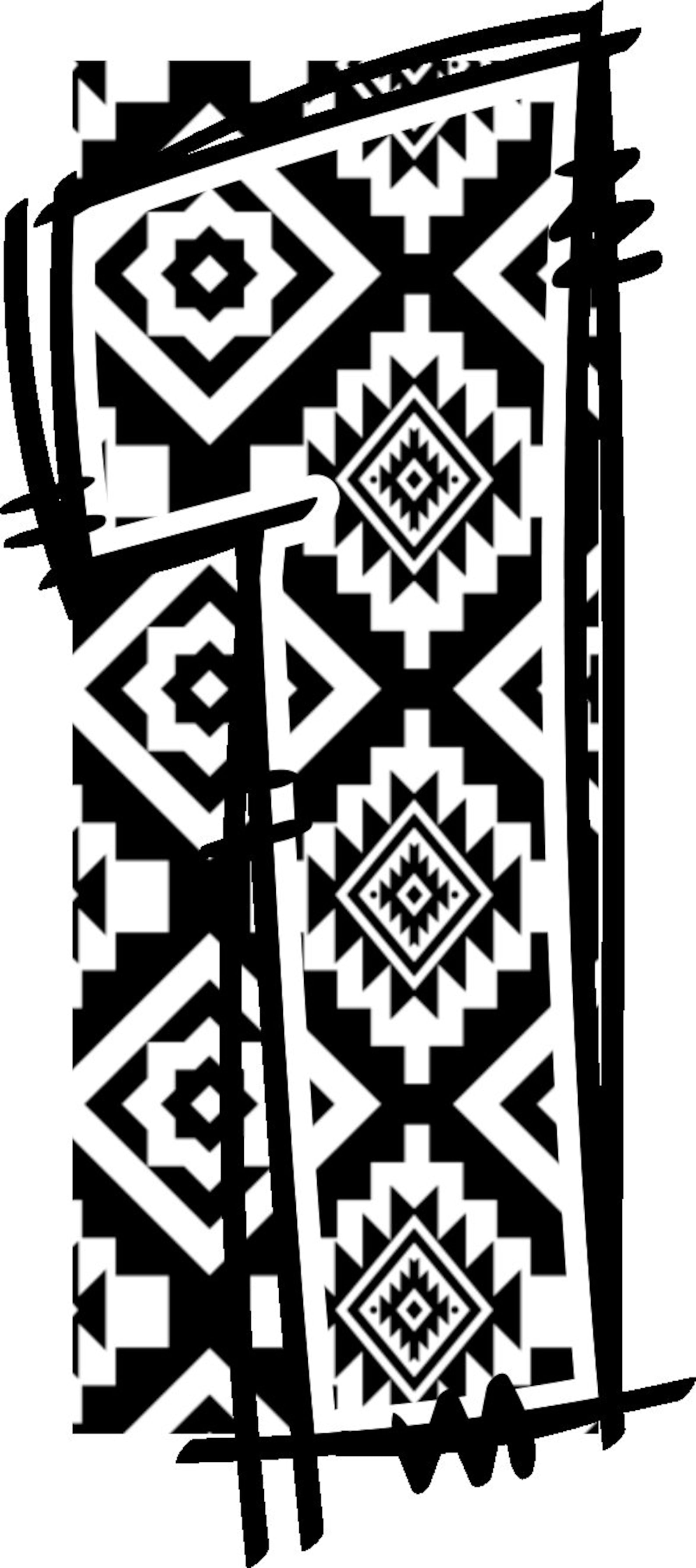 Aztec Alphabet Doodle Font Letters Aztec Numbers PNG Navajo Sublimation ...