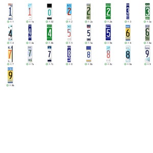 License Plate Alphabet Letters License Plate Numbers PNG Font License ...