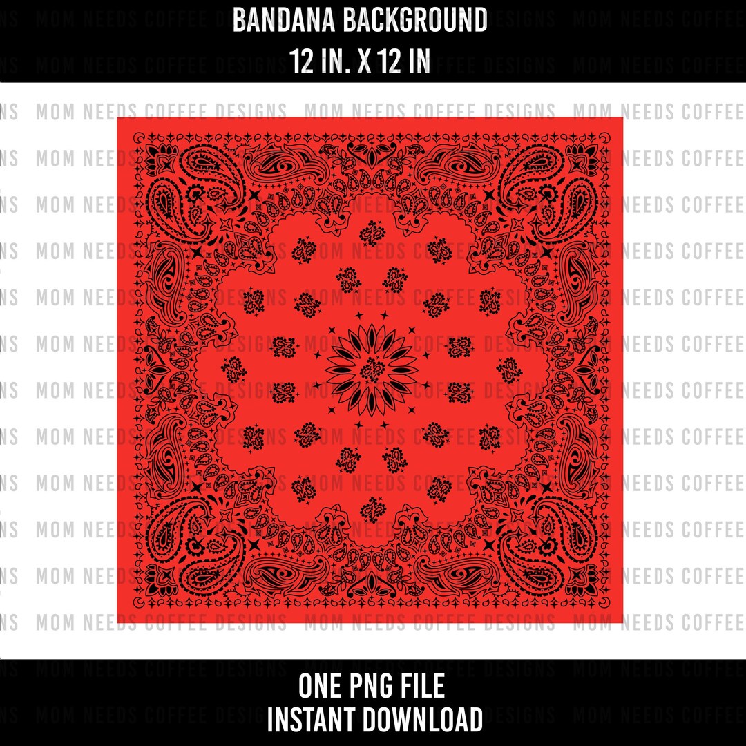 Red Bandana Sublimation Background Clipart PNG Western Print ...