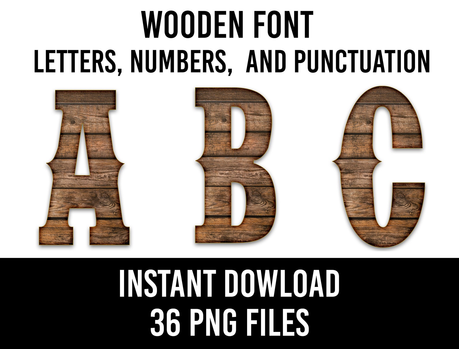 Wood Alphabet Wooden 36 Letters Wood Numbers PNG Font Wooden | Etsy