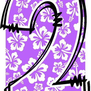 Hawaiian Alphabet Tropical Doodle Font Letters Summer Numbers PNG Font ...