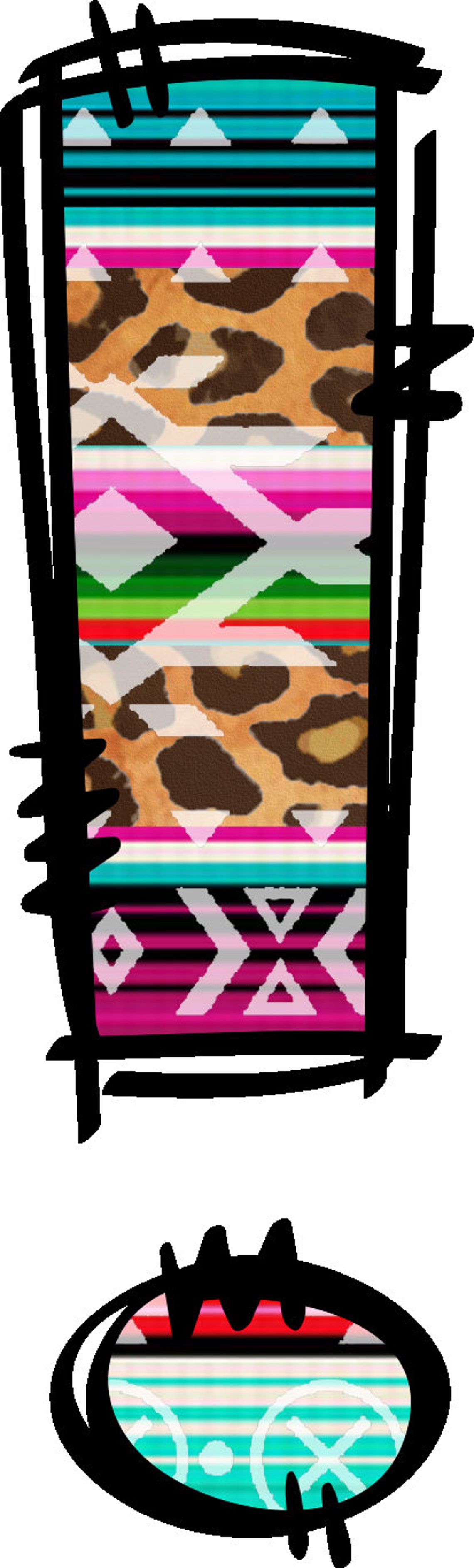 Serape and Leopard Doodle Font Tiger Abcs Serape Font - Etsy