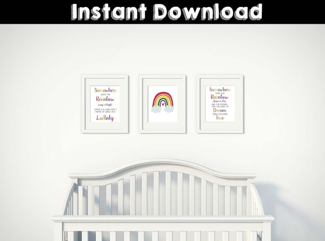 Instant Download 8x10 Somewhere Over the Rainbow | Somewhere Over the ...