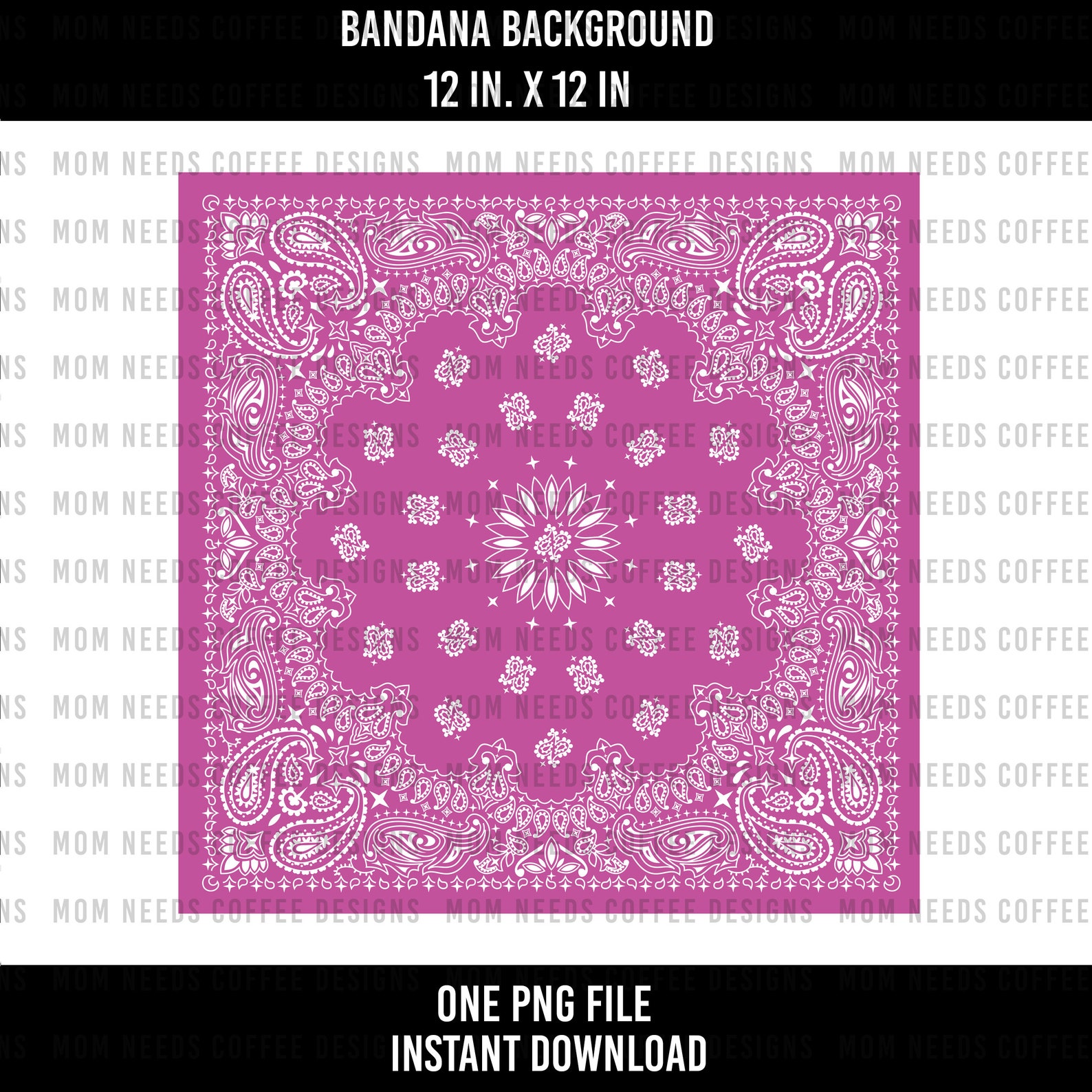 Pink Bandana Sublimation Background Clipart PNG Western Print ...