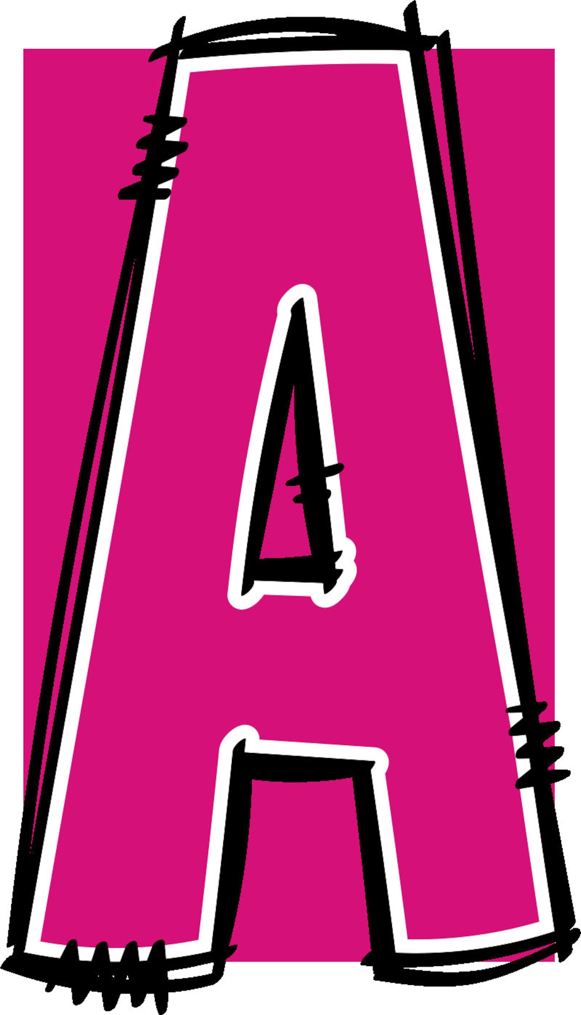 Pink Doodle Alphabet, PNG Bulletin Board Letters, Classroom Decor ...