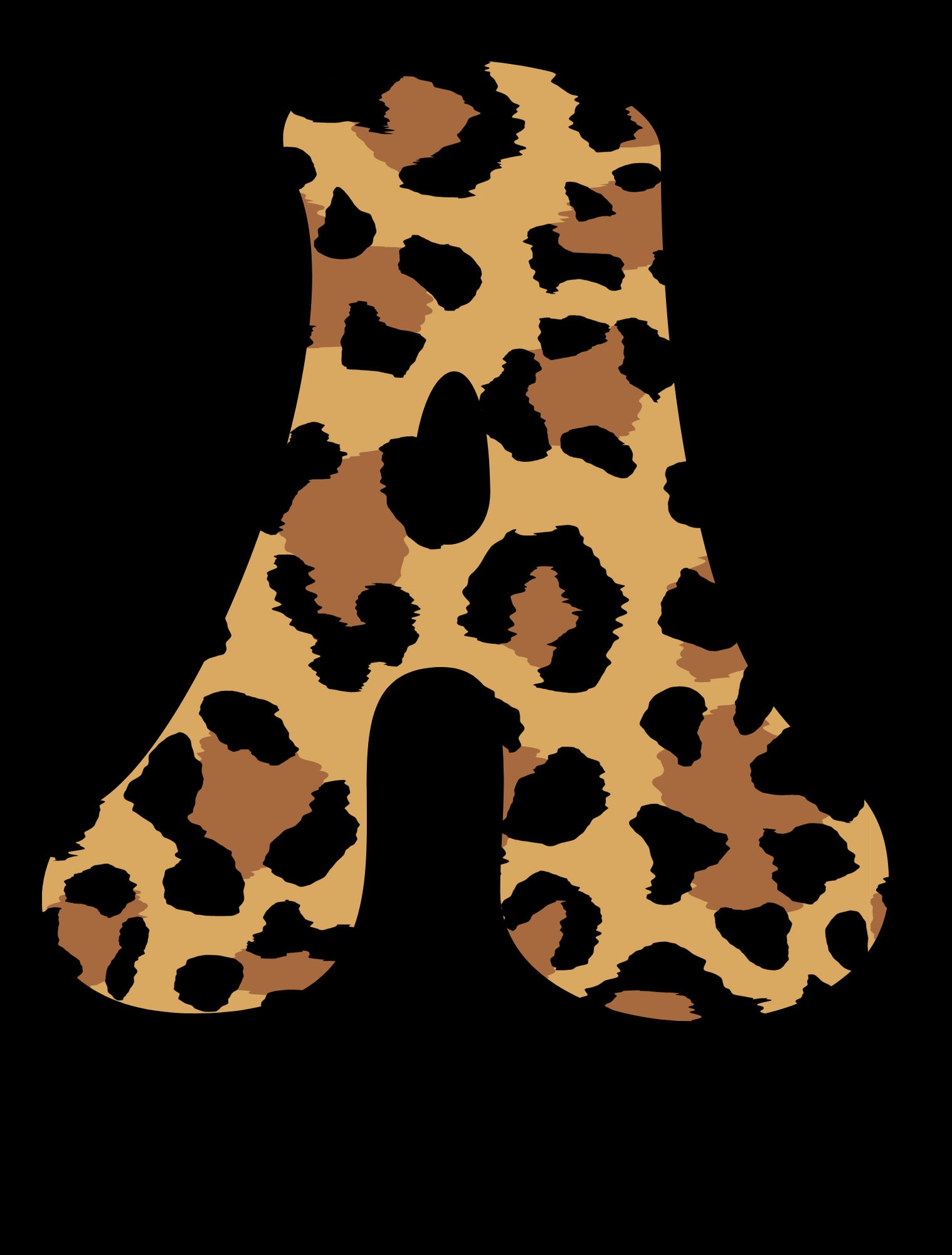 Leopard Print Alphabet Doodle Font Letters Leopard Print Numbers PNG ...