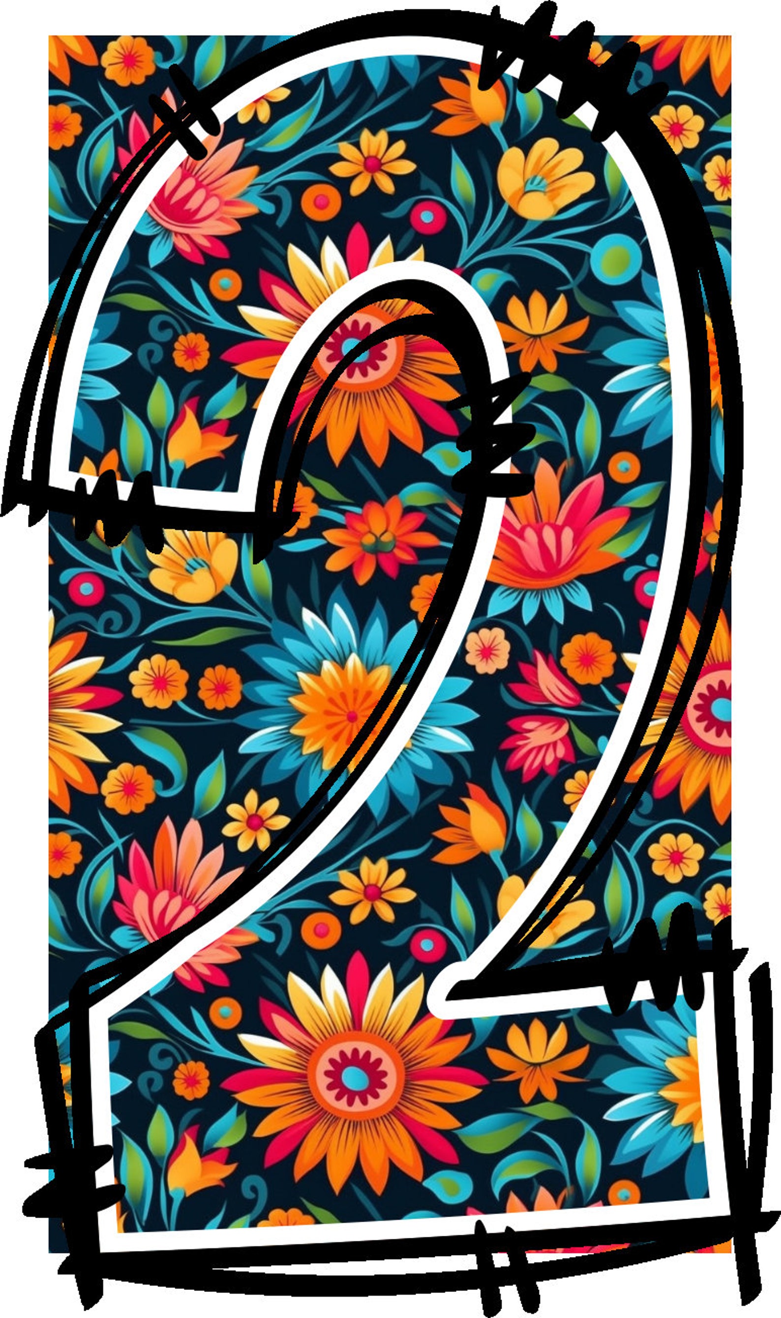 Mexican Floral Alphabet Doodle Font Letters Talavera Numbers Serape ...