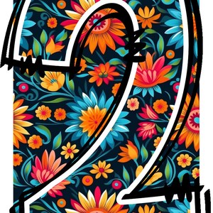 Mexican Floral Alphabet Doodle Font Letters Talavera Numbers Serape ...