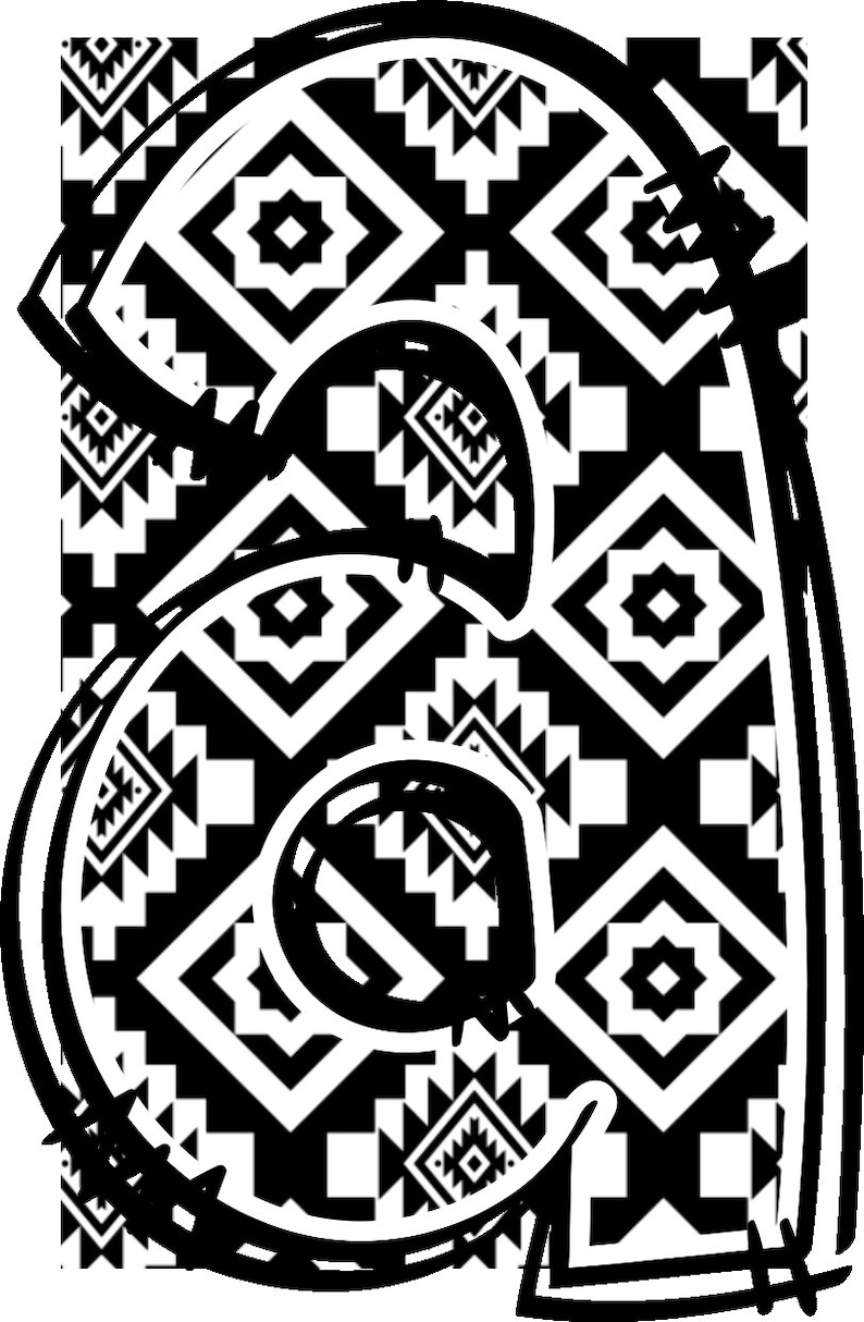 Aztec Alphabet Doodle Font Letters Aztec Numbers PNG Navajo - Etsy