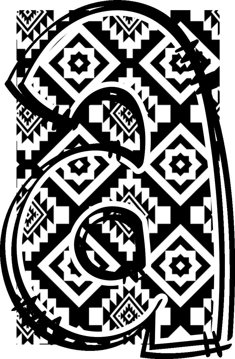 Aztec Alphabet Doodle Font Letters Aztec Numbers PNG Navajo Sublimation ...