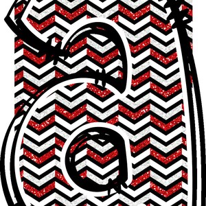 Red and Black Alphabet Herringbone Doodle Font Letters Tartan Numbers ...