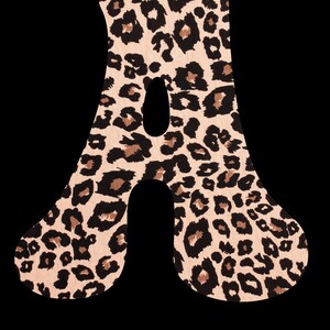 Leopard Print Alphabet Doodle Font Letters Leopard Print Numbers PNG ...
