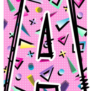 80s Alphabet Doodle Font 90s Letters Retro Numbers PNG Eighties Alpha ...