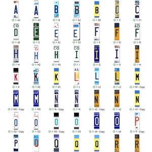License Plate Alphabet Letters License Plate Numbers PNG Font License ...