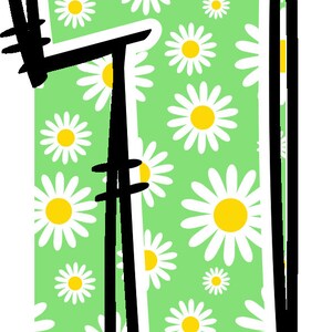 Daisy Alphabet Doodle Font Letters Floral PNG Summer Spring Sublimation ...