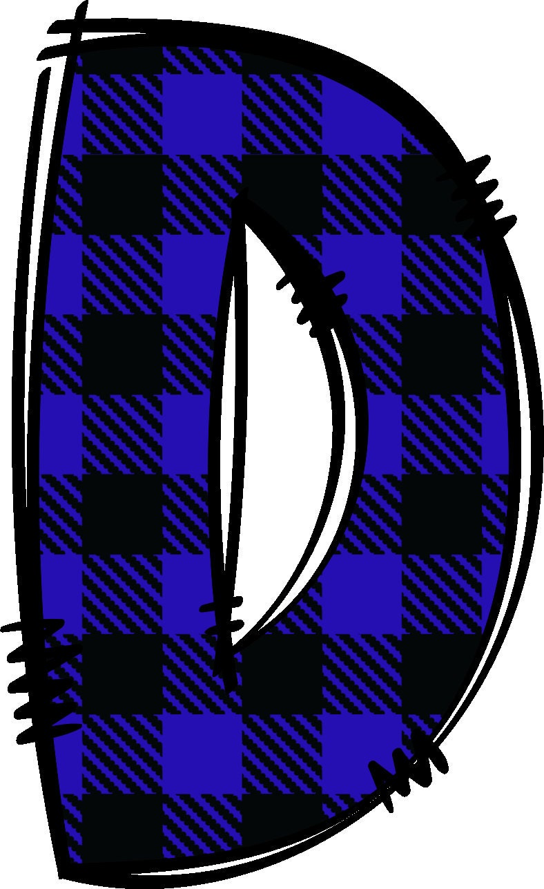 Plaid Alphabet Doodle Font Letters Buffalo Plaid Print Numbers PNG ...