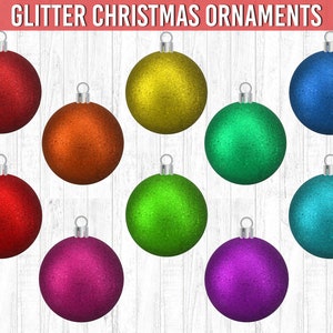 Christmas Ornaments PNG Glitter Rainbow, Ornament Clipart, Ornaments ...