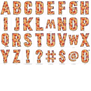 Fall Alphabet, Leaves Font, PNG, Autumn Letters, Doodle Font, Red ...