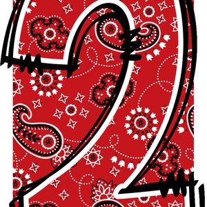 Bandana Alphabets Doodle Font Letters Western Numbers PNG Font Bandana ...