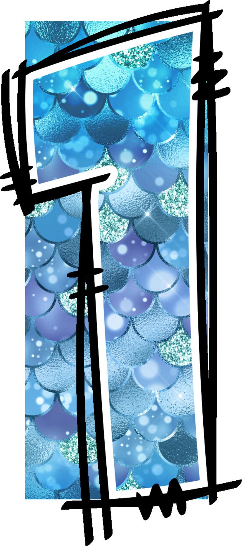 Mermaid Alphabet Doodle Font Letters Mermaid Numbers PNG Font - Etsy