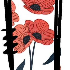 Poppy Alphabet Doodle Poppies Font Letters Floral Numbers PNG Flowers ...