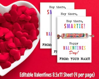Smartie Valentine - Etsy