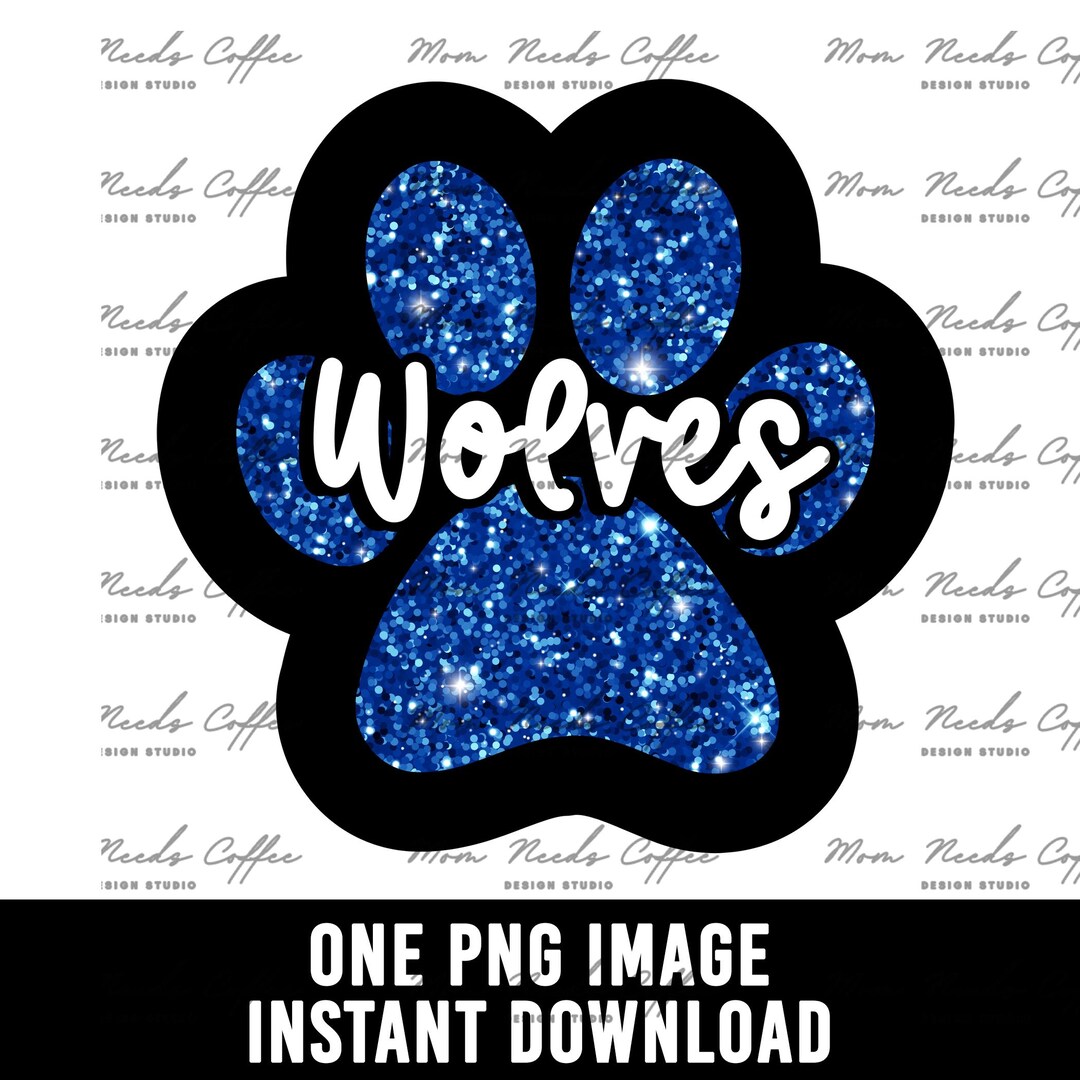 Wolves PNG, Wolves Paw Print, Sports Clipart, Game Day Sublimation ...