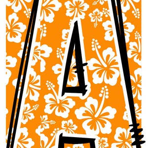 Summer Alphabet Doodle Font Letters Tropical Alpha Hibiscus Numbers PNG ...