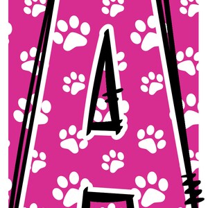 Paw Print Alphabet Doodle Font Letters Dog Numbers Puppy Sublimation ...
