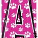 Paw Print Alphabet Doodle Font Letters Dog Numbers Puppy Sublimation ...