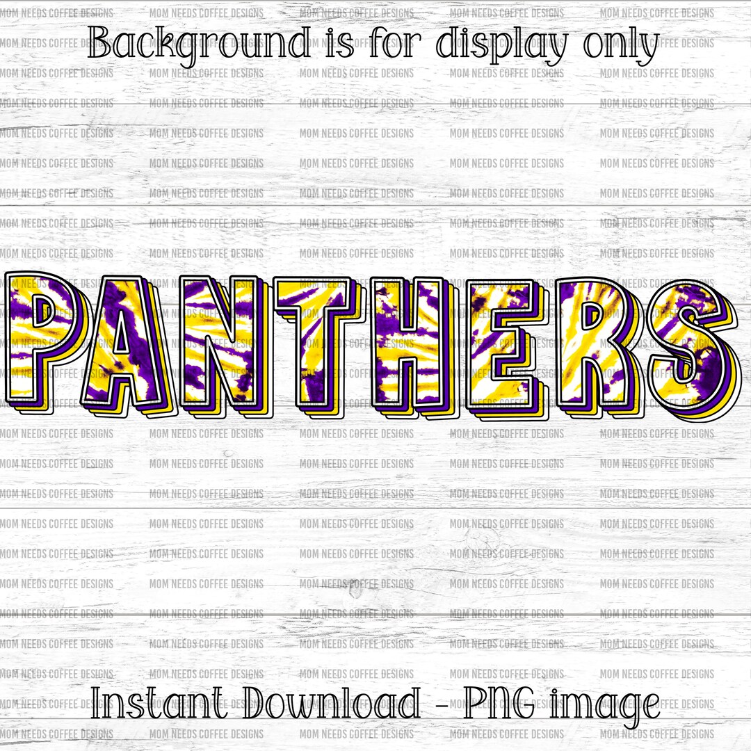 Panthers PNG Transfer, Mascot Sublimation, Digital Download PNG, Tie ...