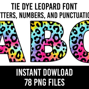 Rainbow Leopard Print Alphabet 78 Letters Leopard Print - Etsy