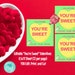 You're Sweet Printable Valentine Cards, Candy Valentines, Conversation ...