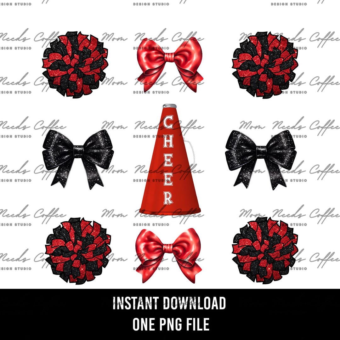 Cheer Football Coquette Bows PNG, Gameday Sublimation, Cut and Print ...