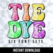 Tie Dye Alphabet Retro Font Letters Tiedye Numbers PNG Font Tie Dye ...