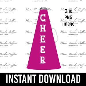 Cheer Pink Megaphone, Cheer PNG, Megaphone Clipart, Gameday Sublimation ...