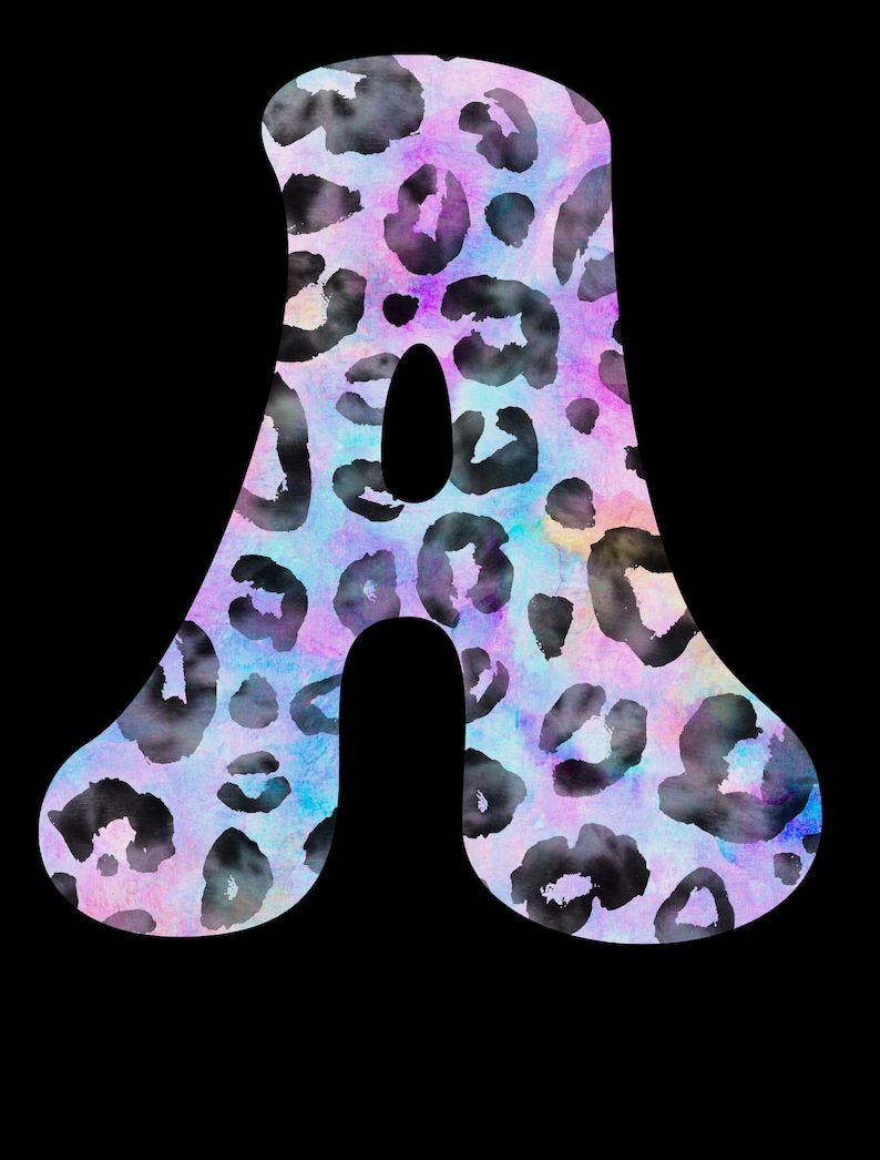 Leopard Print Alphabet Doodle Font Letters Leopard Print Numbers PNG ...