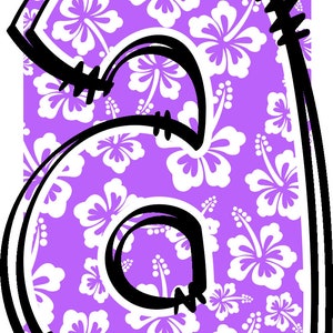Hawaiian Alphabet Tropical Doodle Font Letters Summer Numbers PNG Font ...