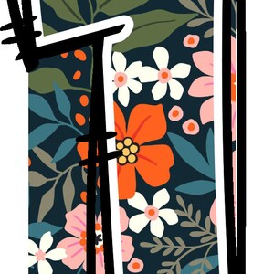 Retro Flower Alphabet Doodle Font Letters Floral Numbers PNG Font ...