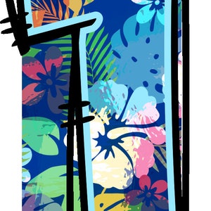 Summer Alphabet Doodle Font Letters Hawaiian Numbers PNG Tropical ...