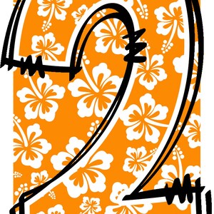 Hawaiian Alphabet Tropical Doodle Font Letters Summer Numbers PNG Font ...