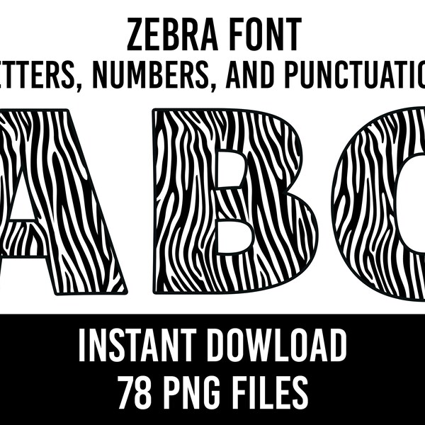 Zebra Print Letters - Etsy