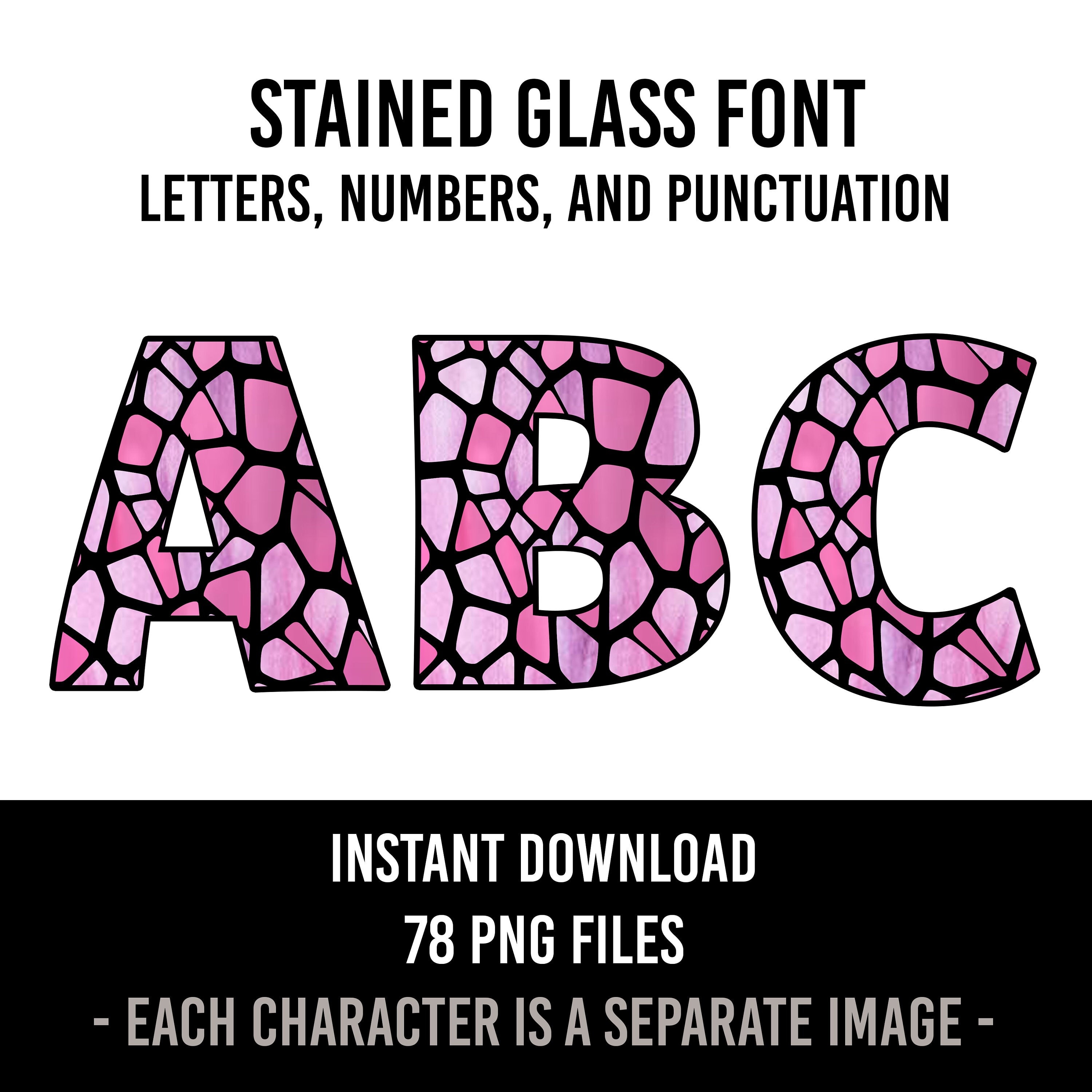 Window Stained Glass Letters