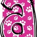 Paw Print Alphabet Doodle Font Letters Dog Numbers Puppy Sublimation ...