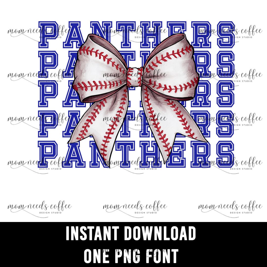 Panthers Team Sublimation Design, Baseball Png, Baseball Png, School ...