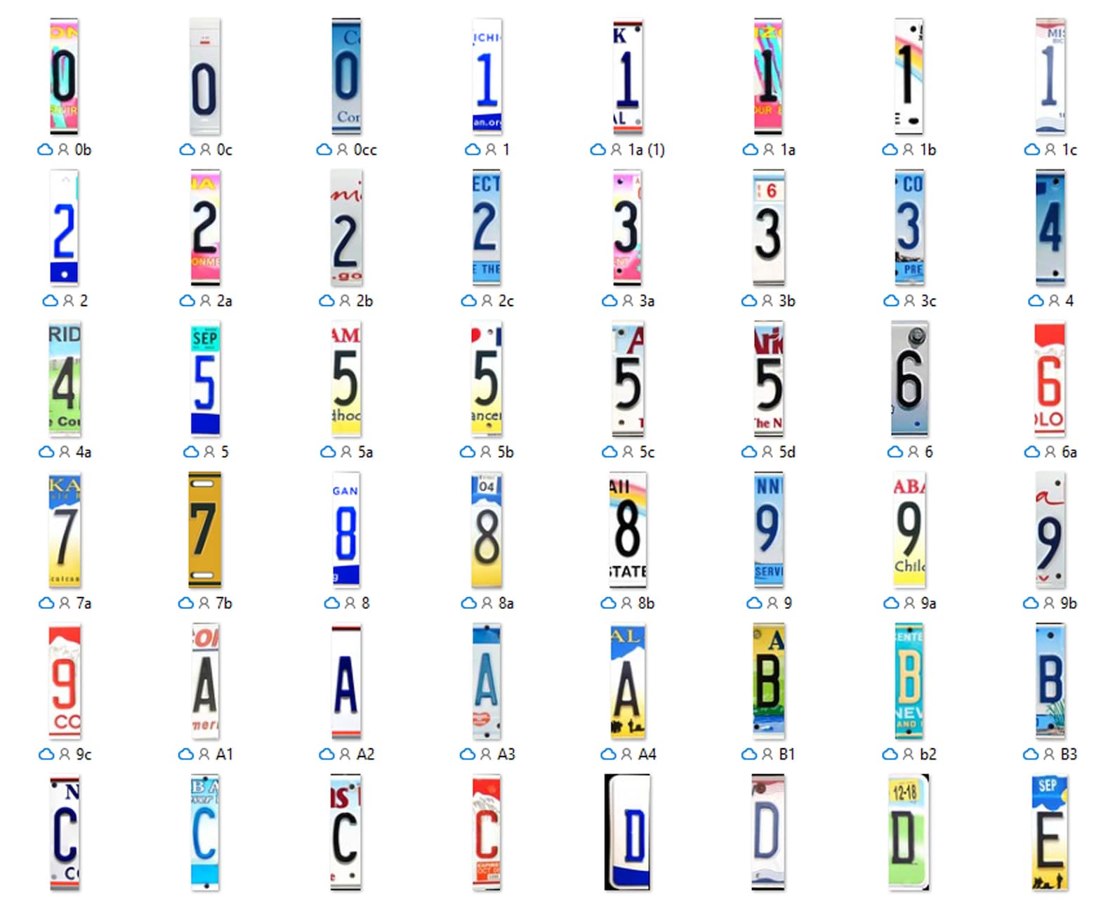 License Plate Alphabet 101 Letters License Plate Numbers PNG - Etsy