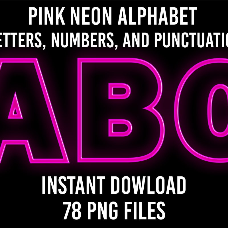 Neon Letters - Etsy