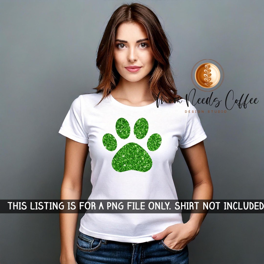 Green Paw Print PNG, Panther Paw Print, Sports Clipart, Gameday ...