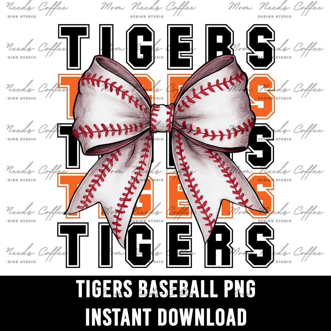 Tigers PNG, Baseball and Bows PNG, Tigers, Football, Gameday ...